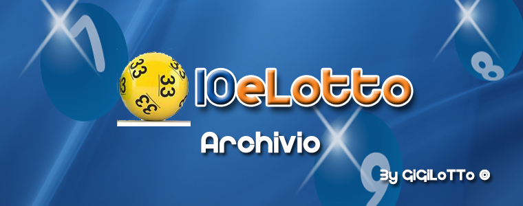Archivio 10eLotto 2025 - GiGiLoTTo